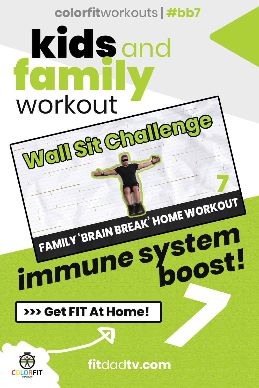 Kids & Family At Home Workout 7 ‘WALL SIT CHALLENGE’ - Tristan Lewis ...