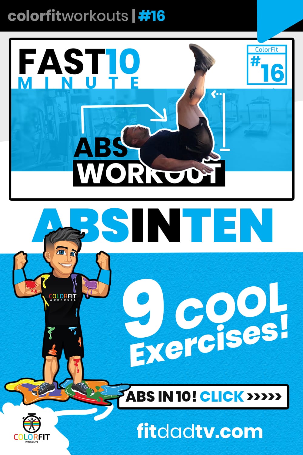 10 Minute ABS! With 9 Cool Exercises - Tristan Lewis - Personal Trainer